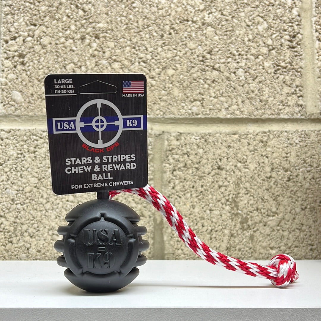 SodaPup USA-K9 Stars & Stripes Ultra Durable Rubber Rope Toy — Wooof.co.uk