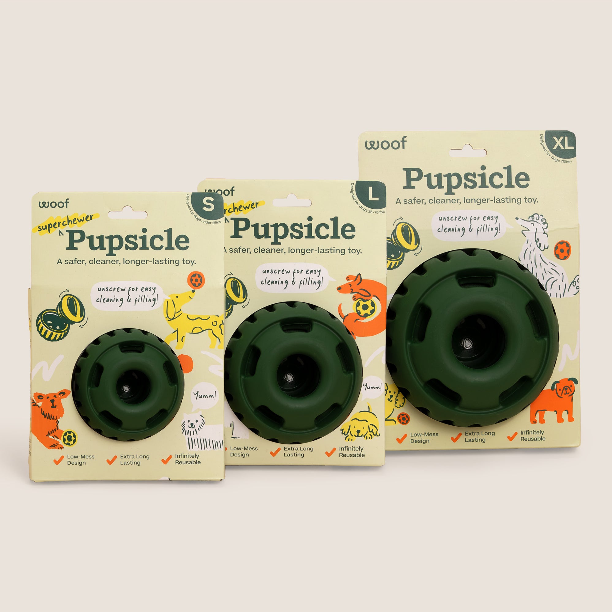Woof Pupsicle Toy Combos | Interactive Dog Toy - Refillable | WOOOF.co ...