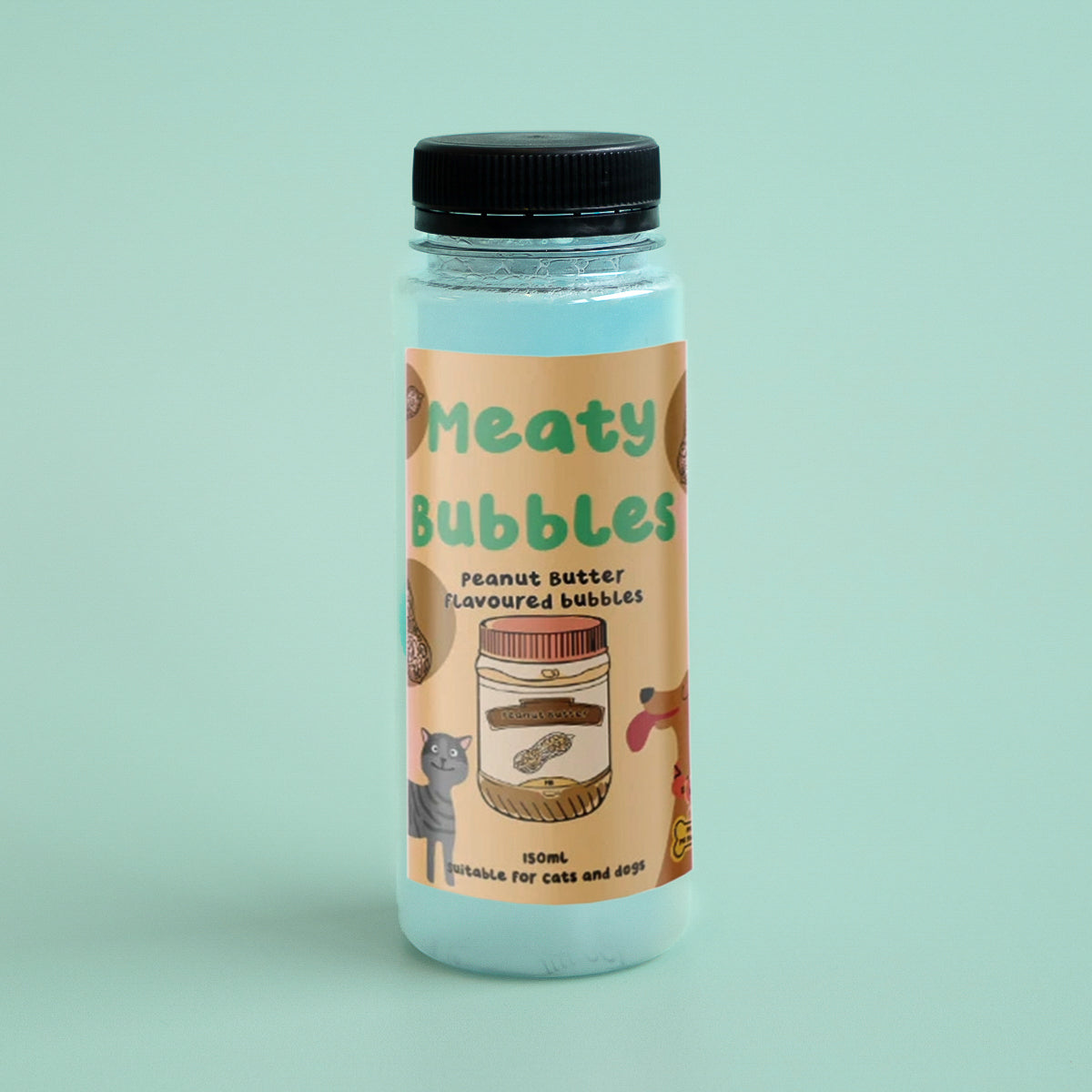 Meaty Bubbles Peanut Butter Flavoured Dog-Safe Bubbles - Meaty Bubbles | WOOOF.co.uk — Wooof.co.uk