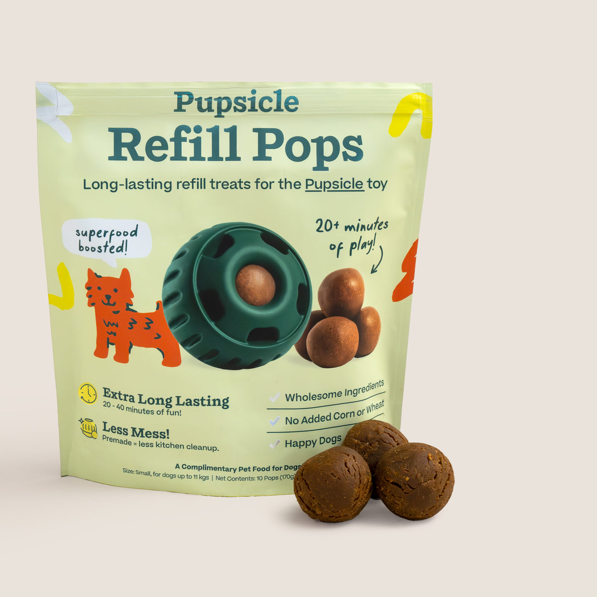Woof Pupsicle Toy Refill Pops - Long-Lasting and Mess-free Dog Treats ...