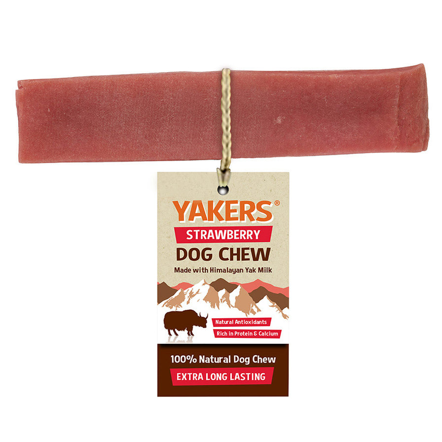 Yakers Yak Bars Natural Dog Chew - Strawberry - Yakers | WOOOF.co.uk ...